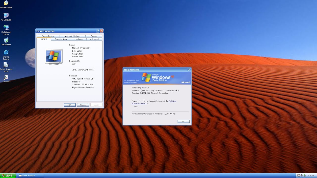 Windows XP Delta Edition Beta 2 showcase - YouTube