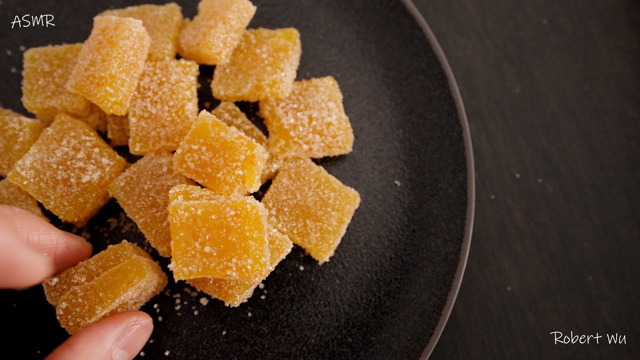 How to Make Orange Fruit Gummy Candies from Oranges || Robert Wu ASMR ...
