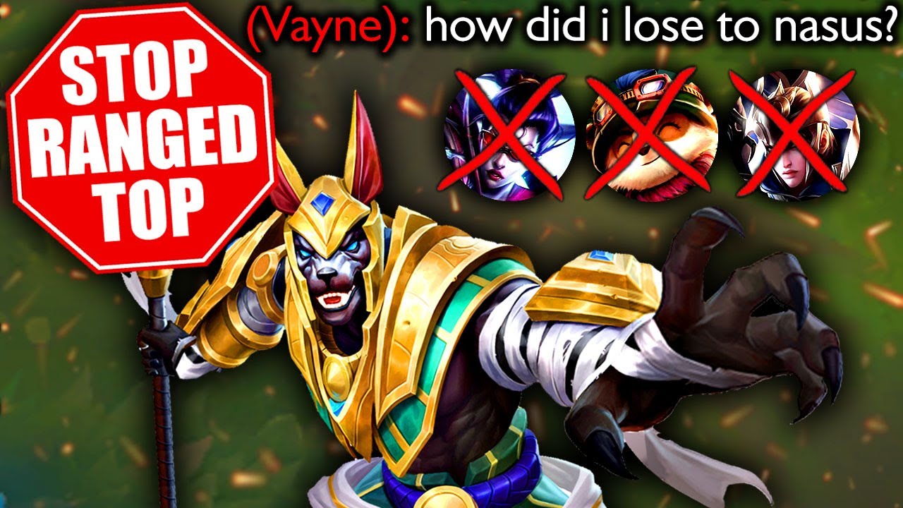 NASUS STOPS RANGED TOP LANERS - YouTube