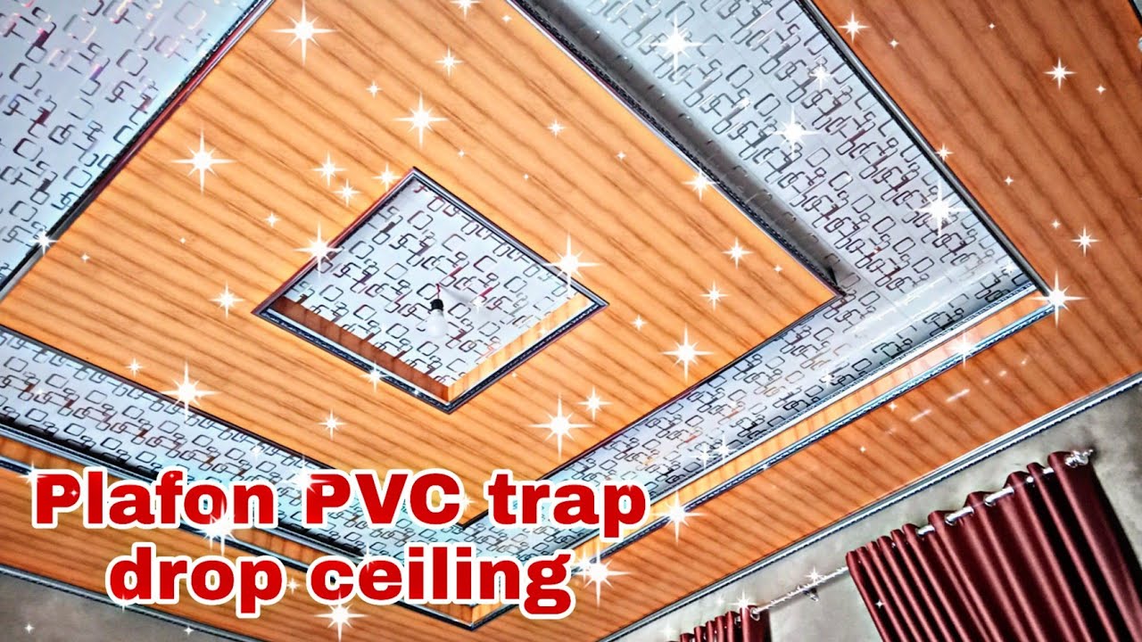 Cara pasang plafon PVC bertingkat untuk ruang tamu - YouTube