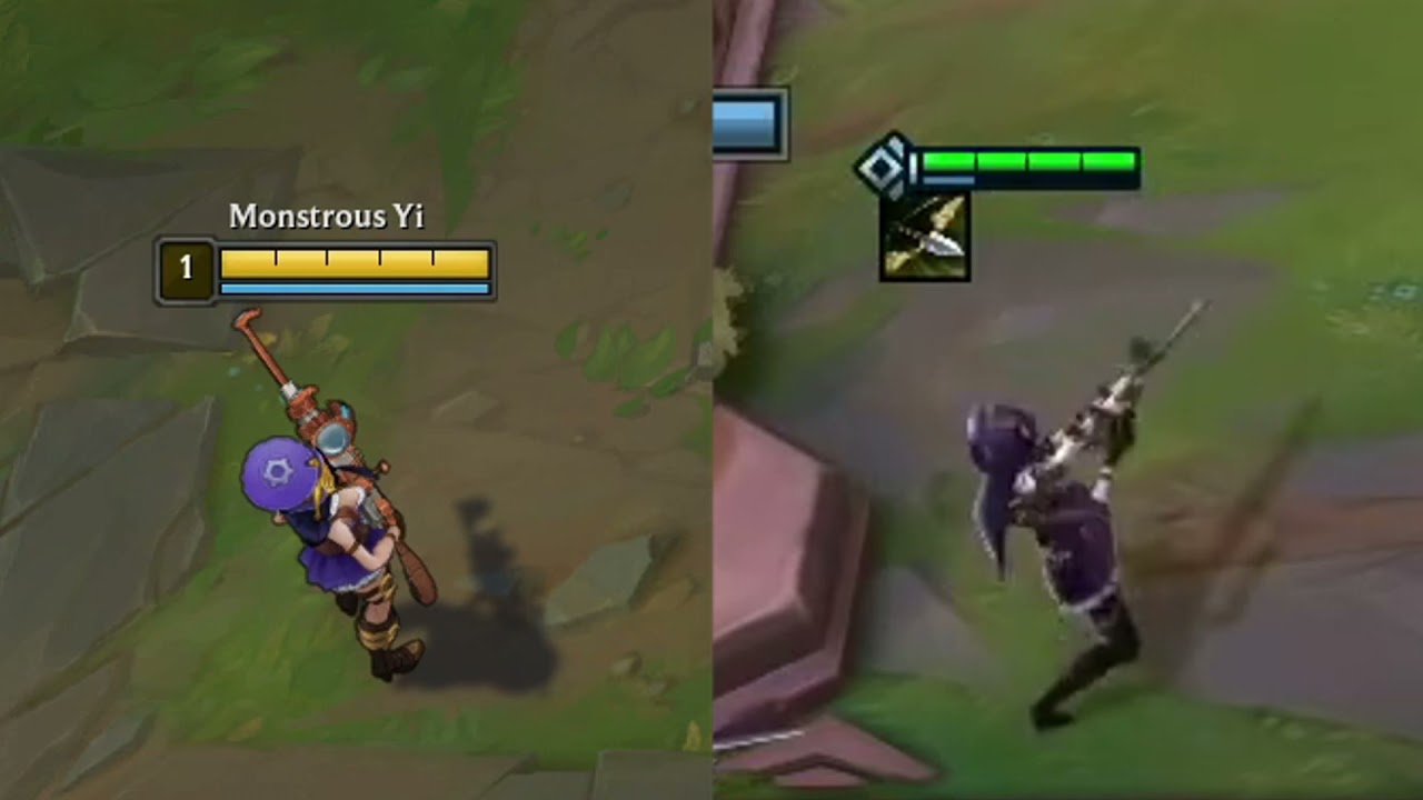 Caitlyn old model vs new TFT model (side by side) - YouTube