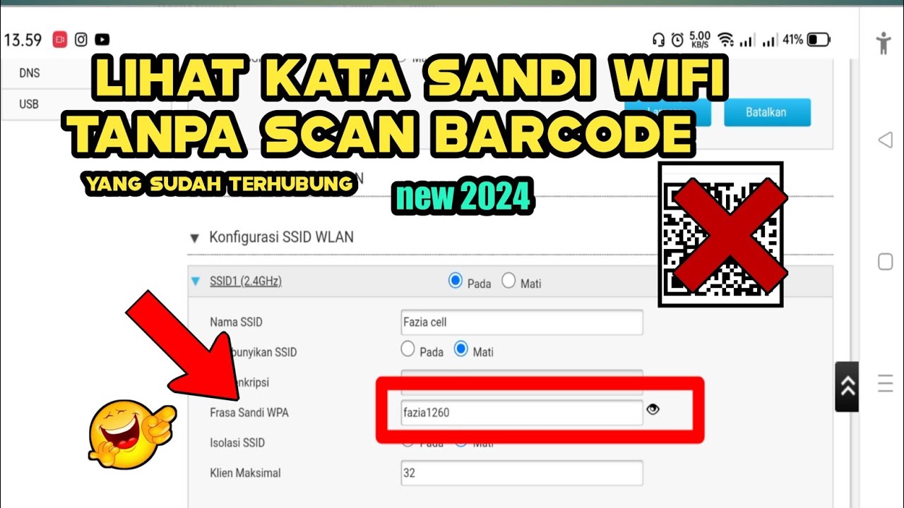 Cara Mengetahui kata sandi wifi yang sudah terhubung tanpa scan barcode ...