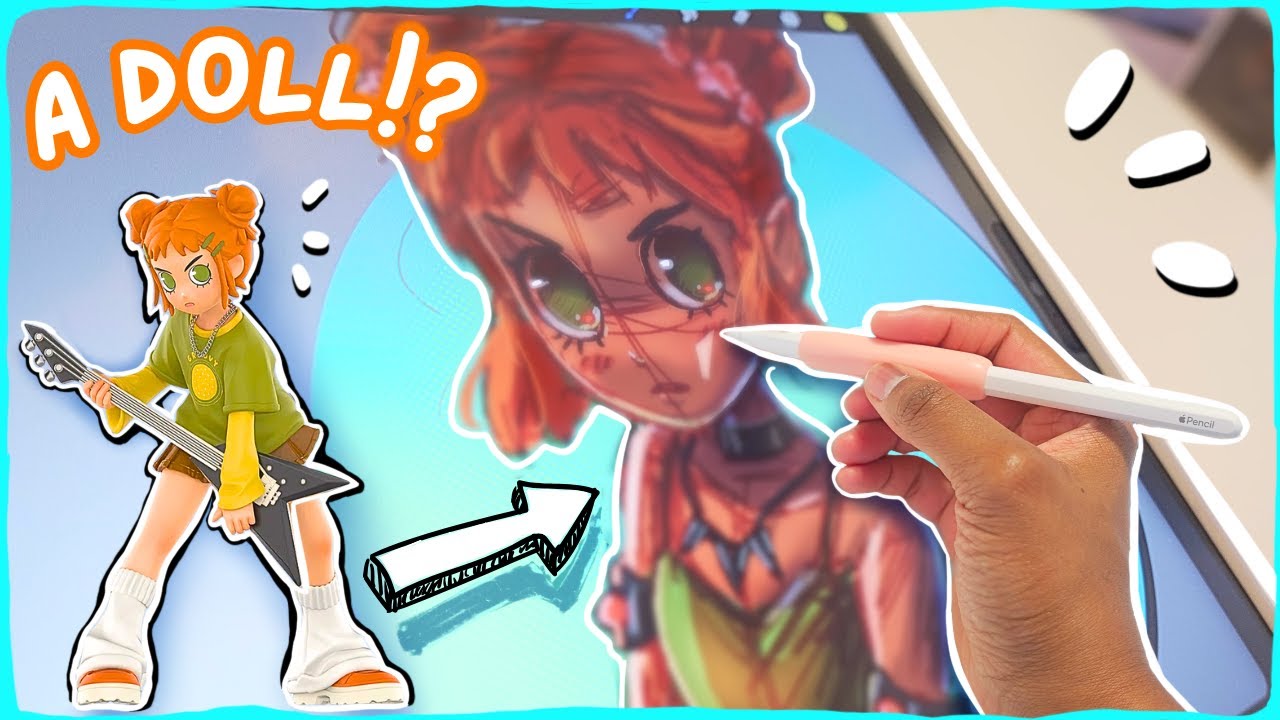 Drawing Cute DOLLS!? PEACH RIOT Fanart! - YouTube