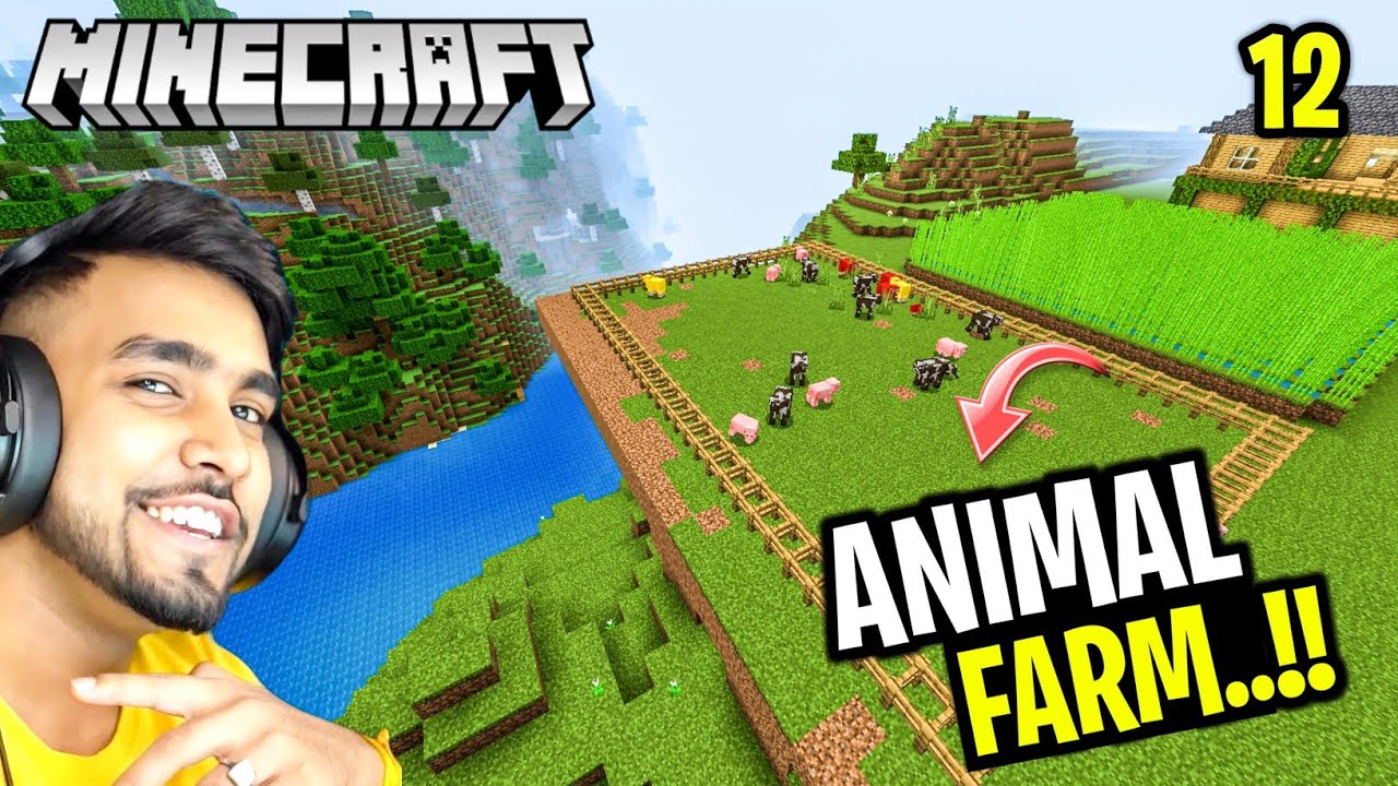 BIG ANIMAL FARM IN MINECRAFT...!!! 😳 #minecraft - YouTube