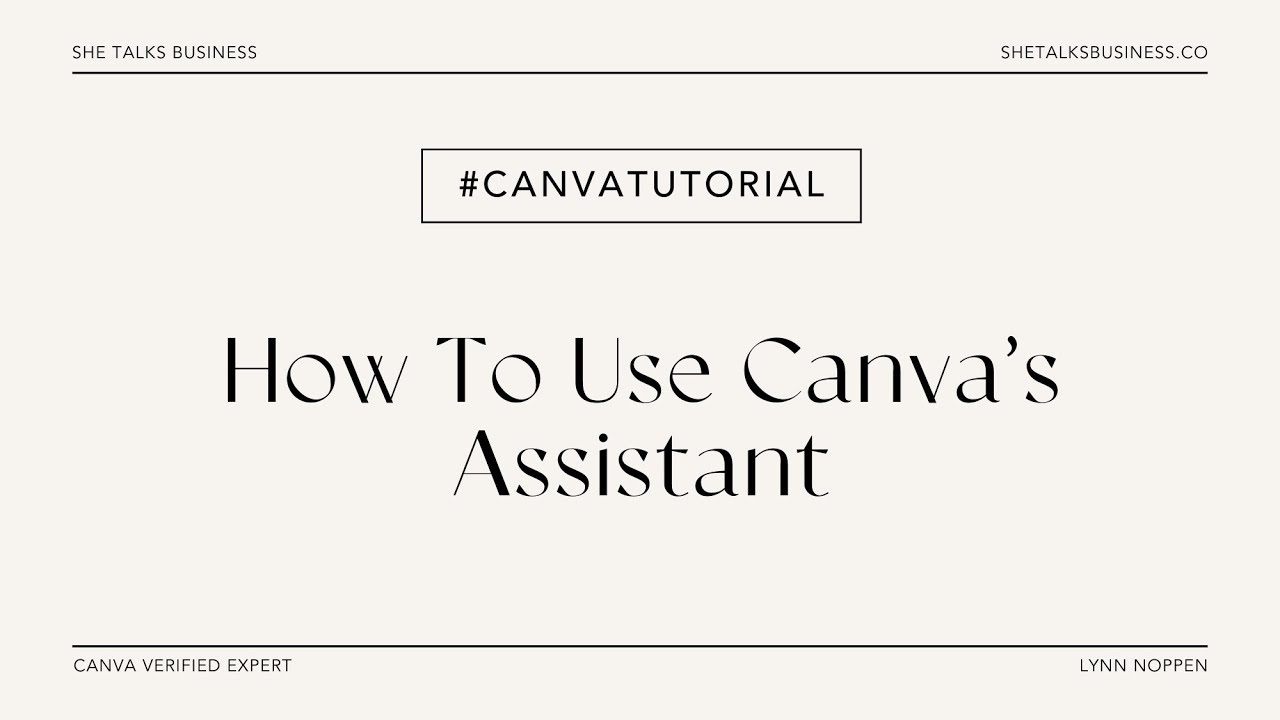 How to use Canva's Assistant - YouTube