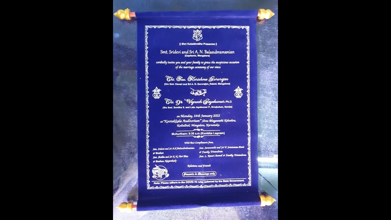 Karishma Gururajan Weds Dr Vignesh Jayakumar - YouTube