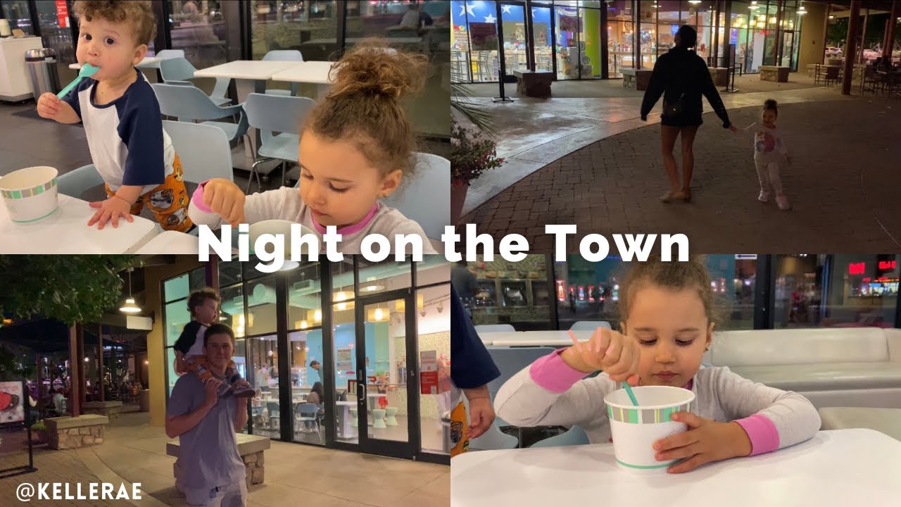 Frozen Yogurt Treat & Night Walk | Night on the Town w/ 2 Kids Under 3 ...