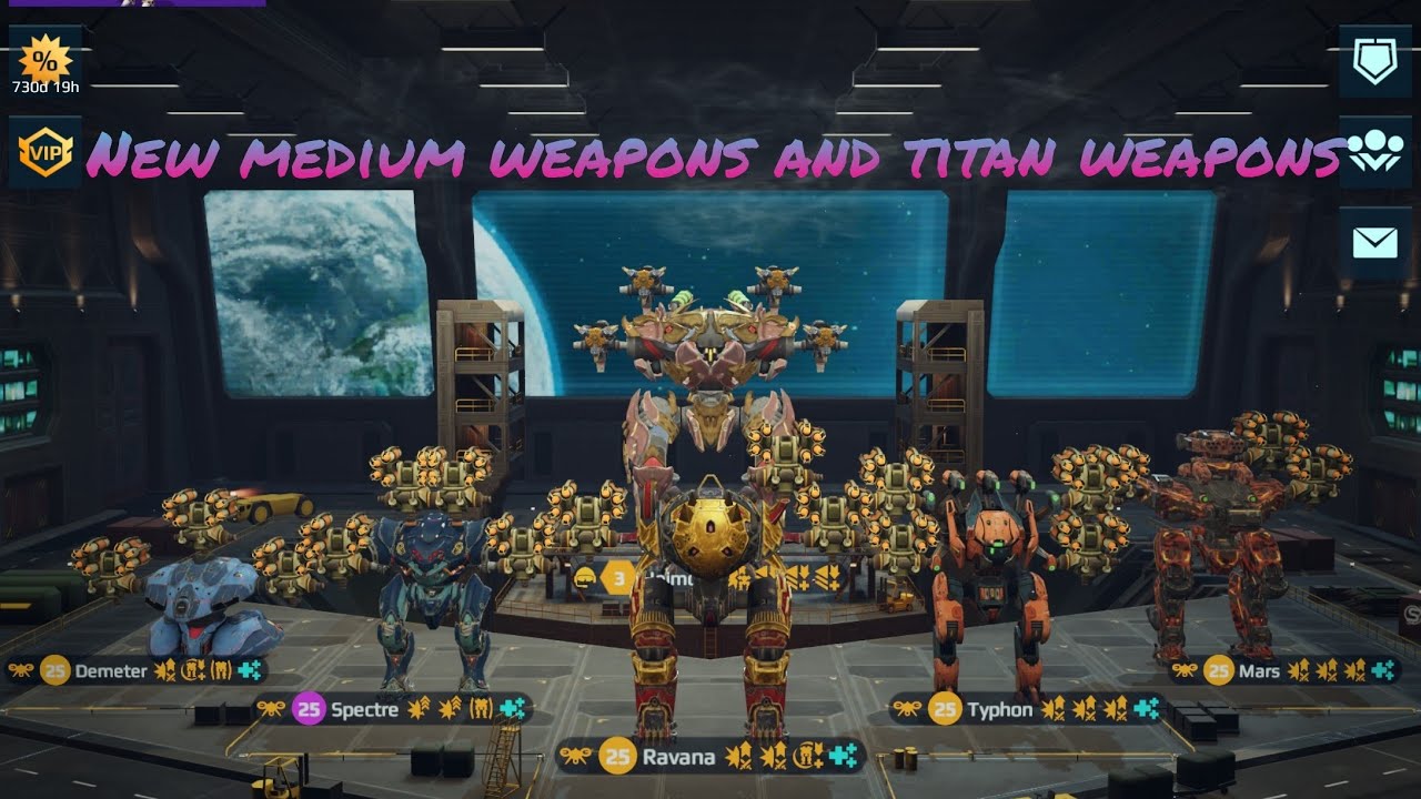 war robots, new medium weapon, hurricane, and titan beta weapon fulgur ...
