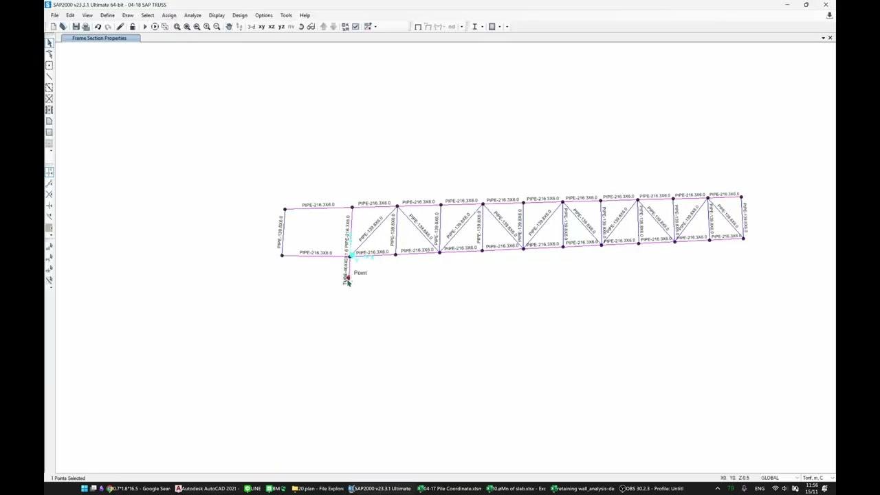 Speed-through: Roof Truss Modeling in SAP2000 - YouTube