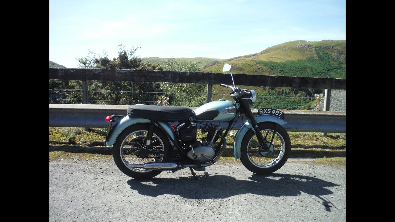 Triumph Tiger Cub outing part 1 Llandovery to Llyn Brianne. - YouTube