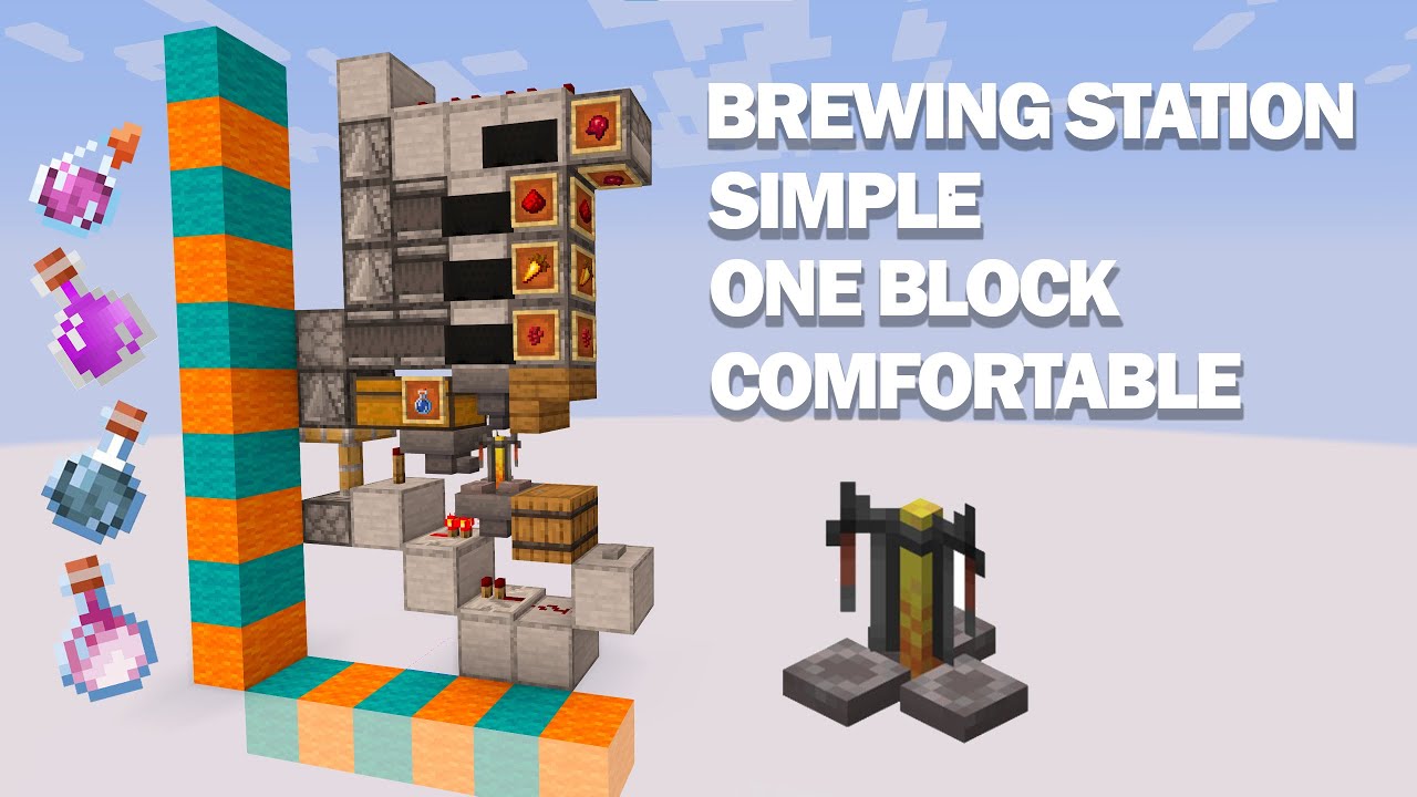 Minecraft Auto Brewing Station in One Block - YouTube