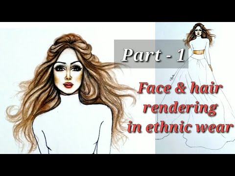 Fashion Face & Hair Drawing for Beginners | easily face & hair ...