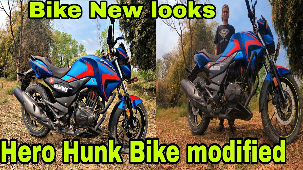 killer looks of Hero Hunk !! #sticker #modified #bike #bardaghat # ...