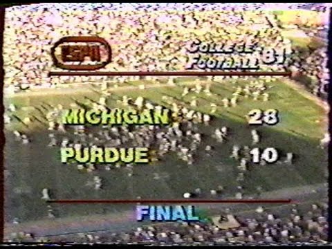 1981 Michigan @ Purdue; College Football - YouTube