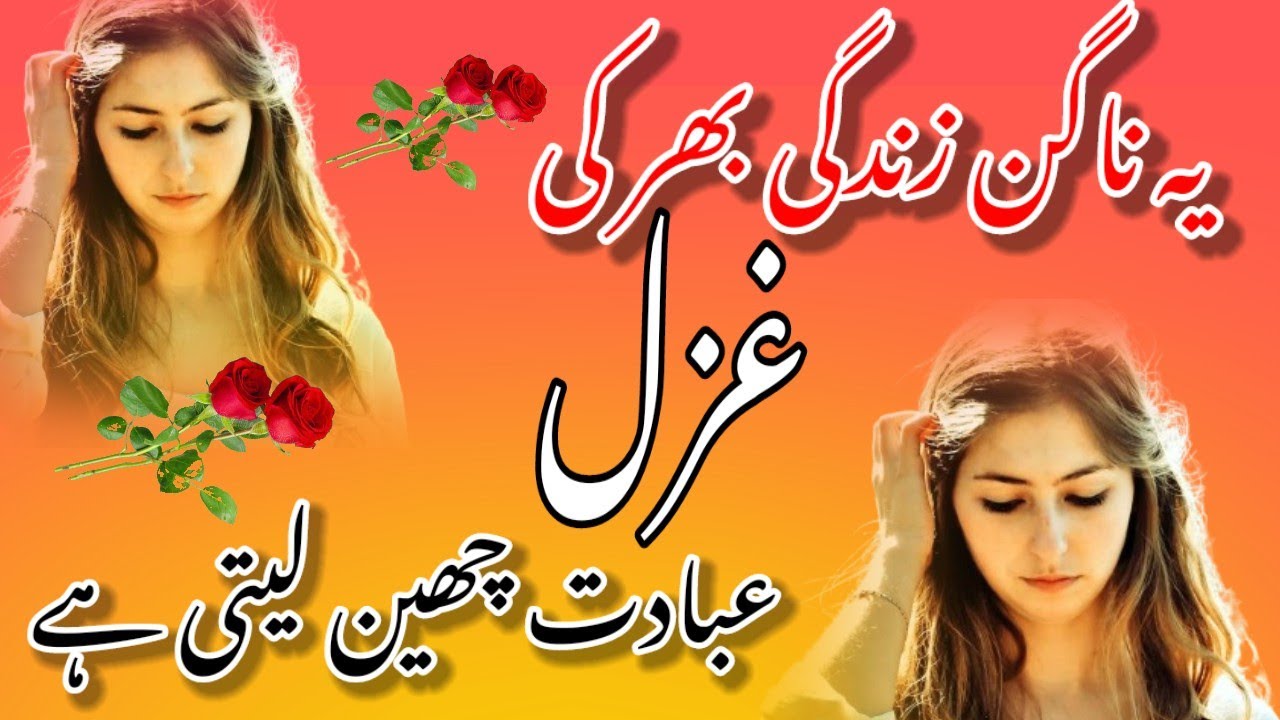 beautiful ghazal#love #sad #viral #art yah nagin jindagi bhar ki ibadat ...