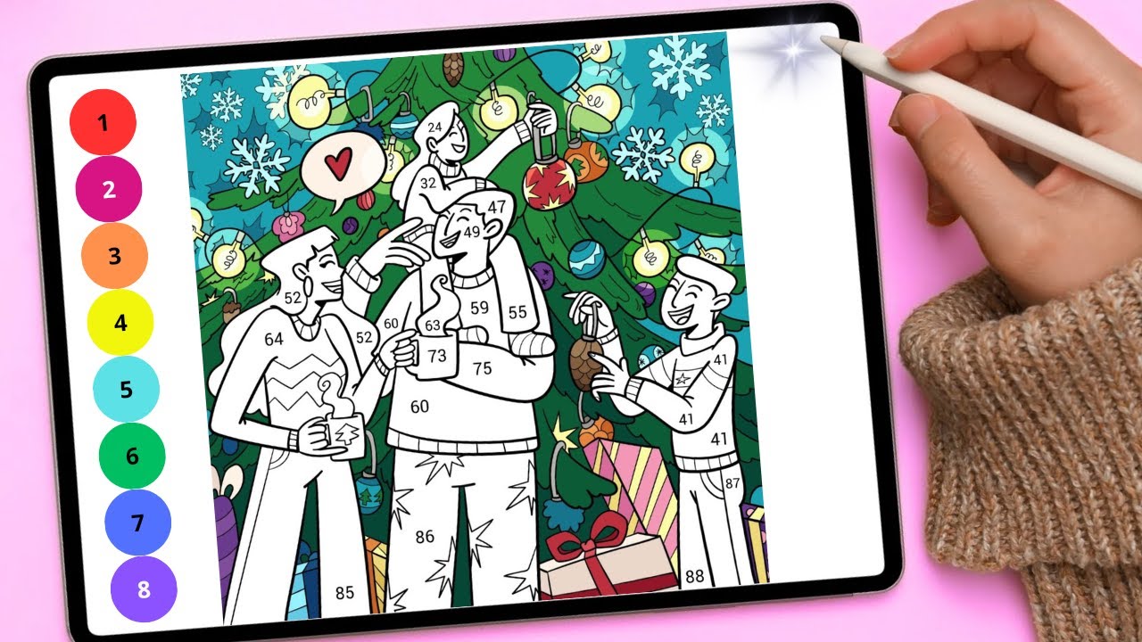 Family Tree Decorating: Coloring by Numbers with Smiles and Coffee ...