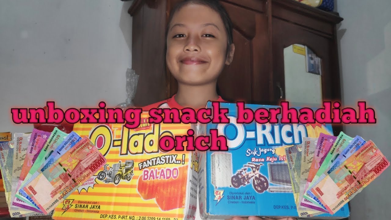 snack ciki berhadiah uang orich auto banjir hadiah - YouTube