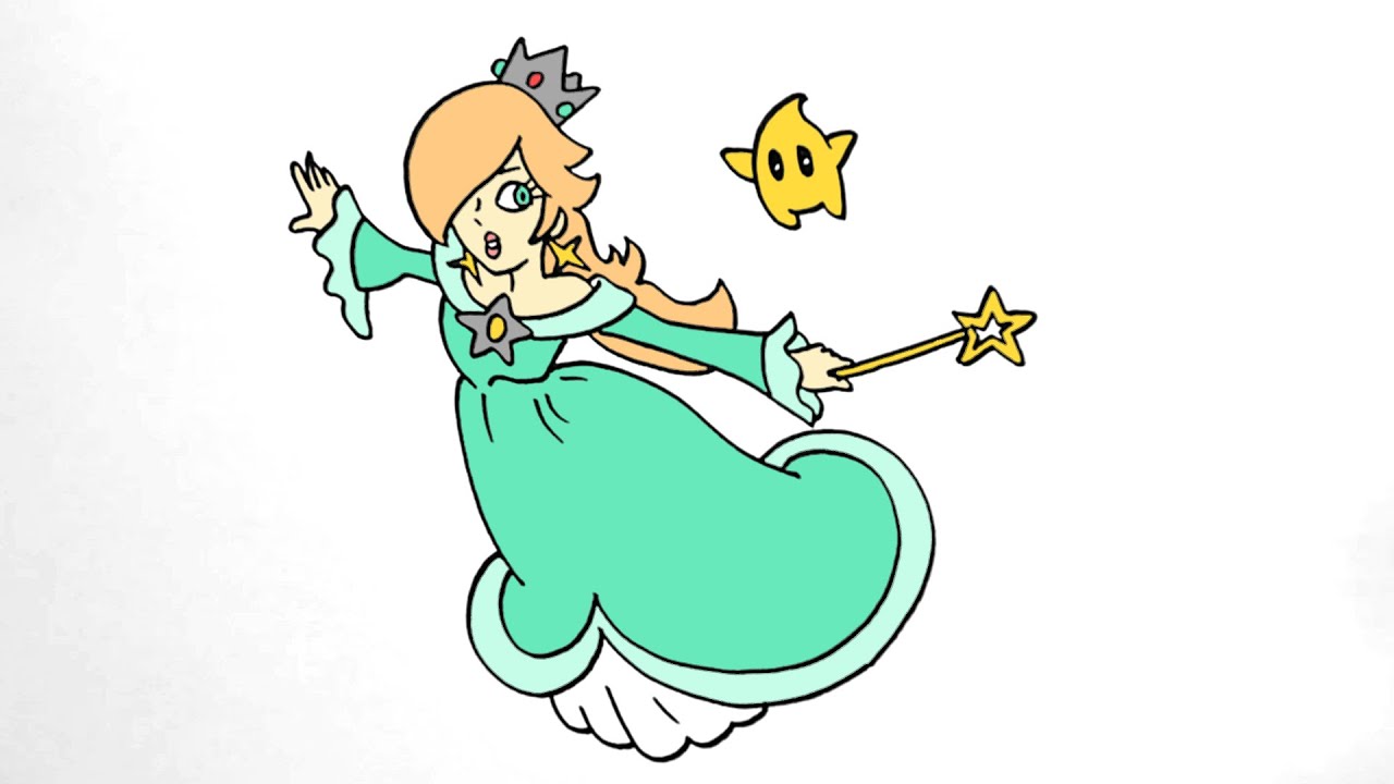 How to Draw PRINCESS ROSALINA | SUPER MARIO - YouTube