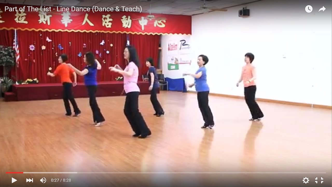 Part of The List - Line Dance (Dance & Teach) - YouTube