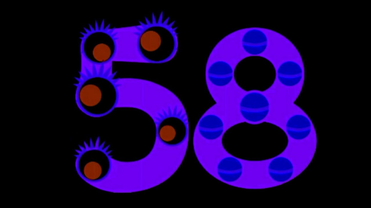 Endless Numbers Count 58, Night Mode Effect, Inversion Effect, Bevel ...