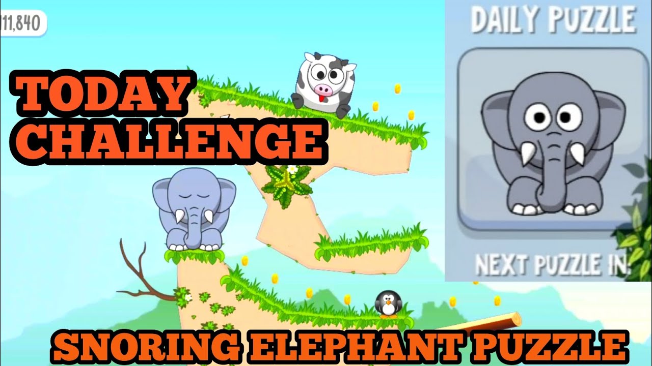 Snoring Elephant Puzzle Daily Challenge part 1 - YouTube