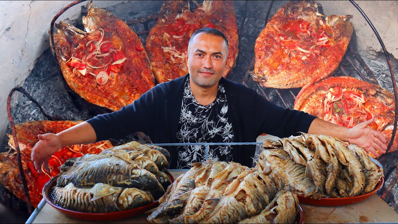200 kg of fish per day: the most delicious street food "fish in tandoor ...