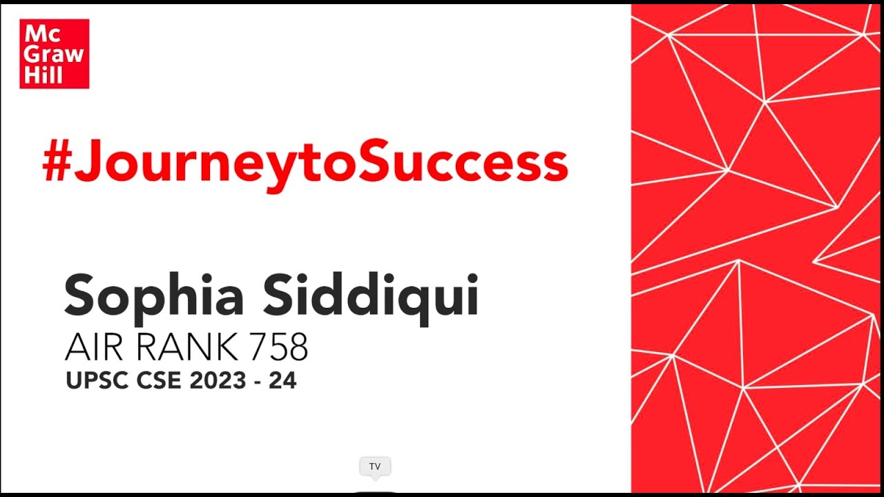 Sophia Siddiqui's UPSC Journey: AIR 758 Success with Key Books and Strategies - YouTube