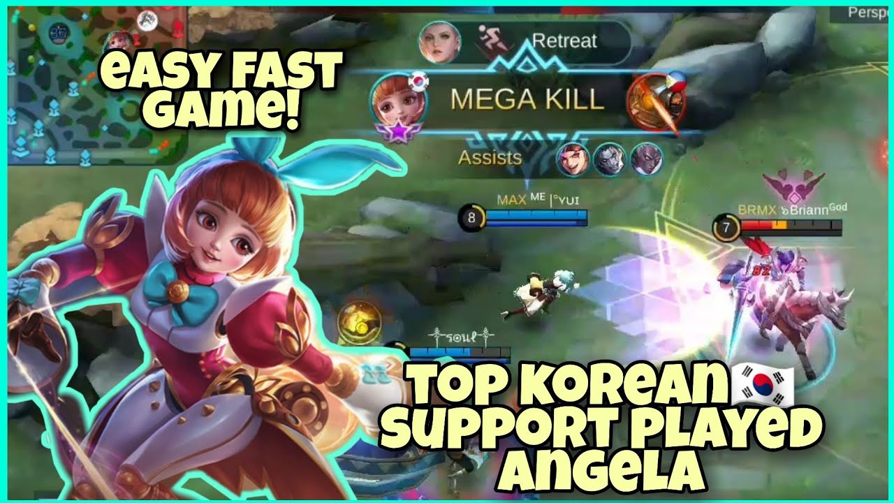 How to play Angela in Rank Game?!.TOP KOREAN🇰🇷 SUPPORT PLAYED ANGELA IN ...