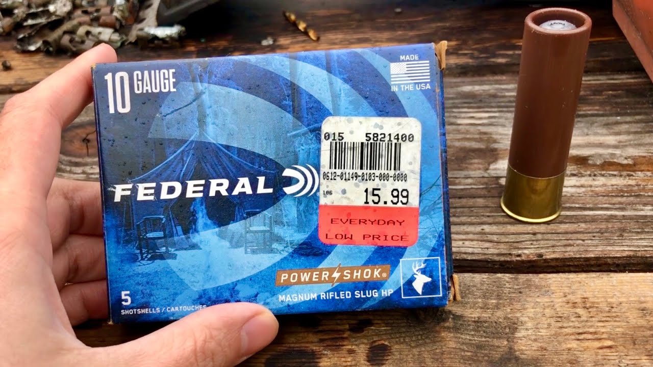 Federal 1 3/4 Ounce 10 Gauge Slug - Breakdown - YouTube