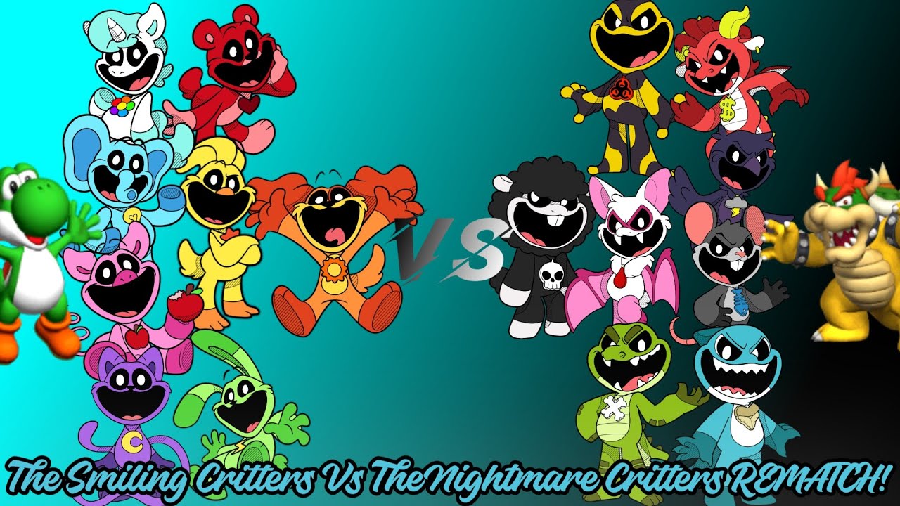 The Smiling Critters Vs The Nightmare Critters REMATCH! In Mario Super ...