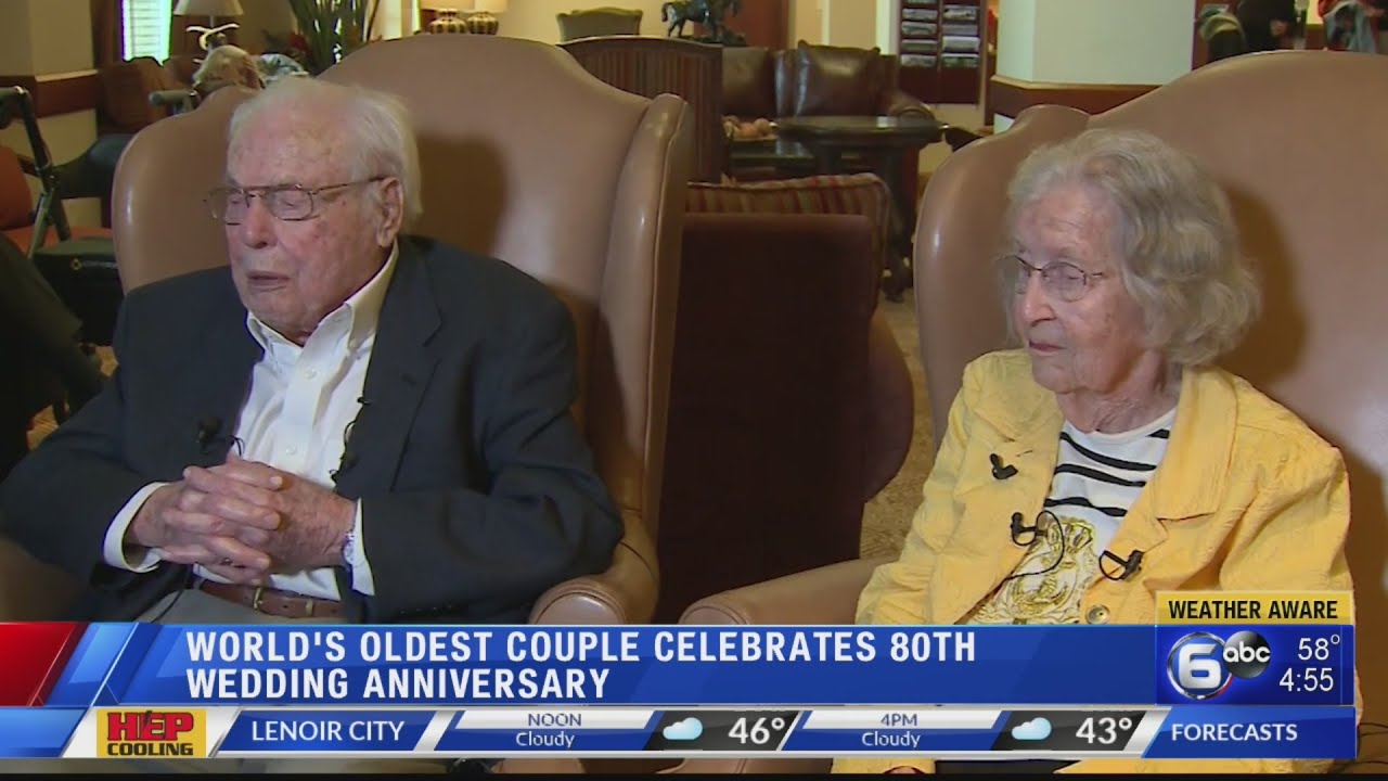 World’s oldest married couple celebrate their 80th wedding anniversary ...