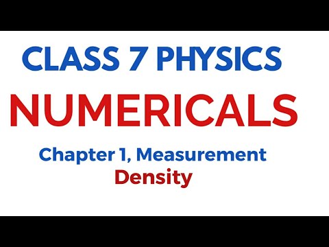 CLASS 7, PHYSICS NUMERICALS IN DENSITY, CHAPTER 1 - YouTube