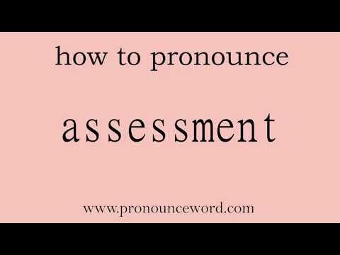 assessment: How to pronounce assessment in english (correct!).Start ...