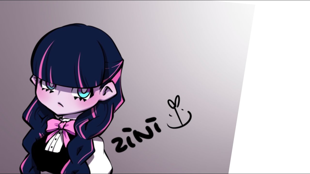 팬스가 스타킹💙🧦🖤 #speeddrawing #zini - YouTube