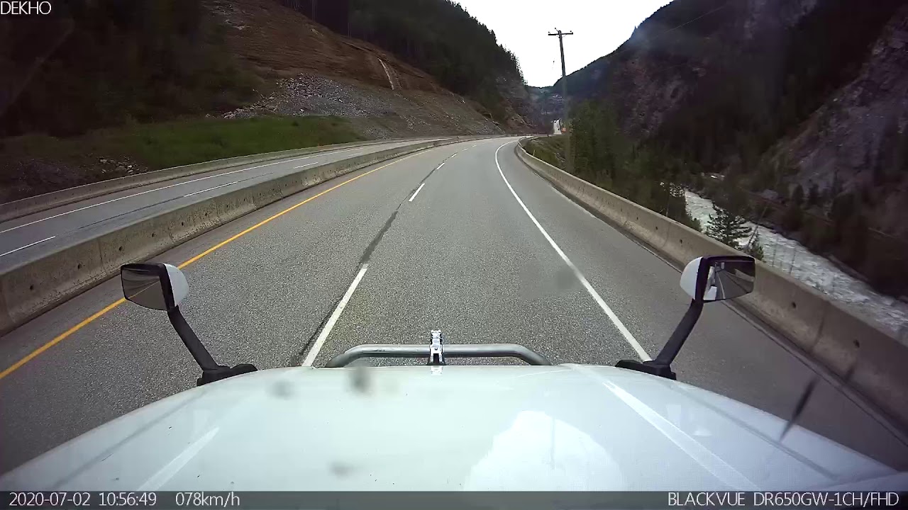 Drive from "Ten Mile Hill" Brake Check Area on Highway 1 to Golden, BC ...
