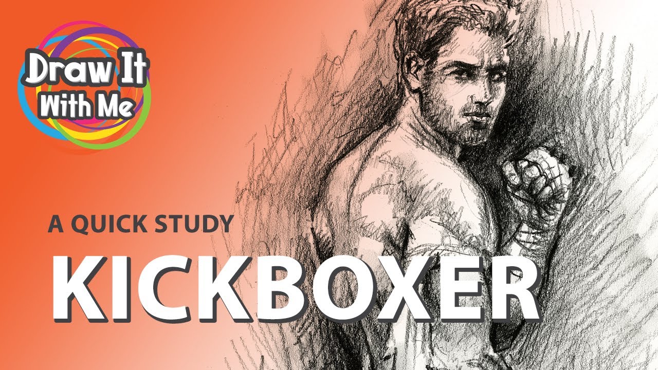 Kickboxer - A Quick Study | Time-Lapse + Real-Time Drawing - YouTube