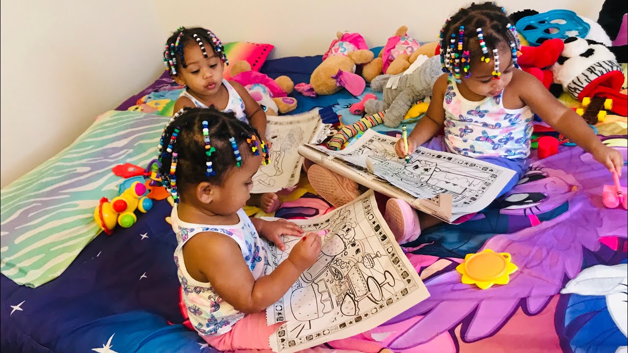 Triplets Learning To Color‼️ (Did Y’all Miss Them?) - YouTube