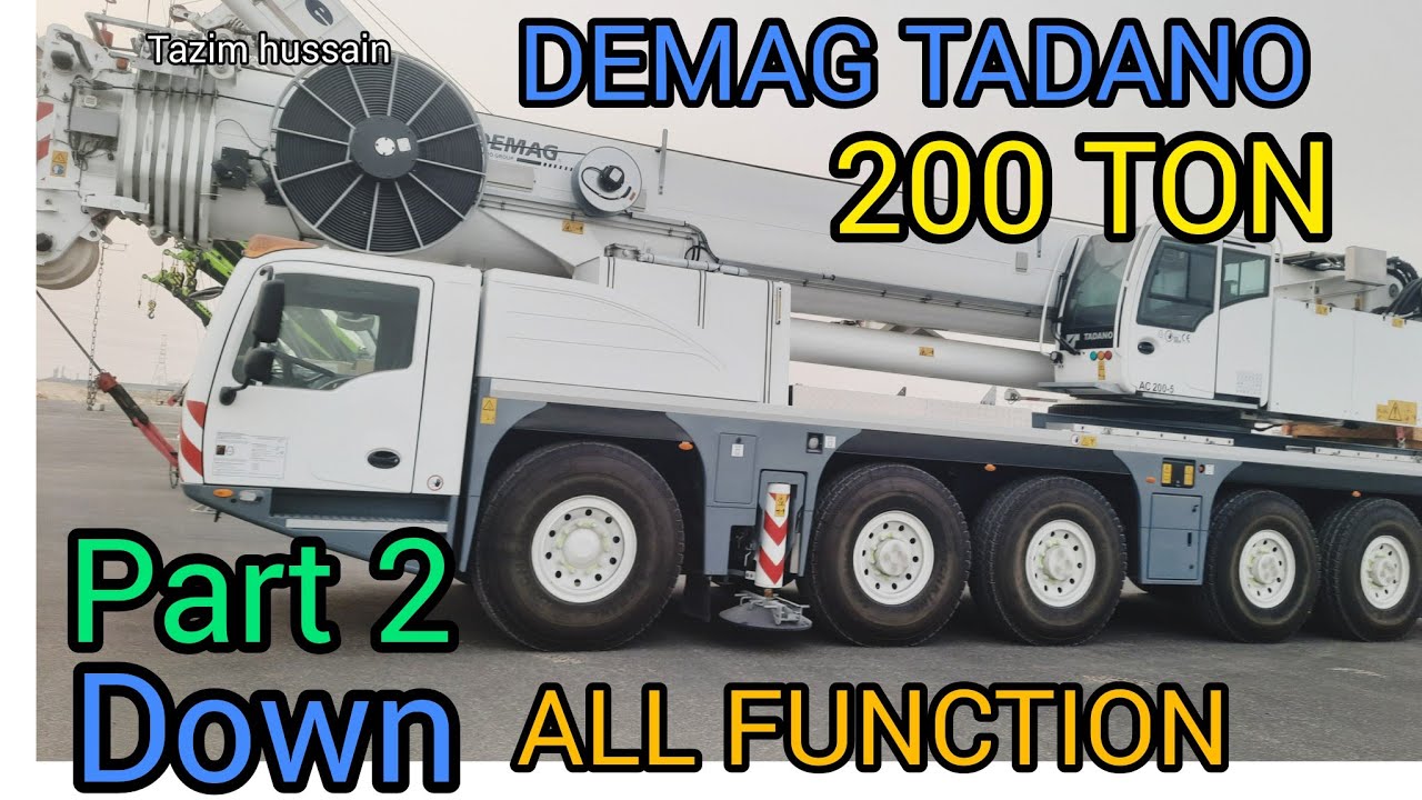 MOBILE CRANE DEMAG TADANO 200 TON MODEL AC200-5 ALL FUNCTION DRIVING ...