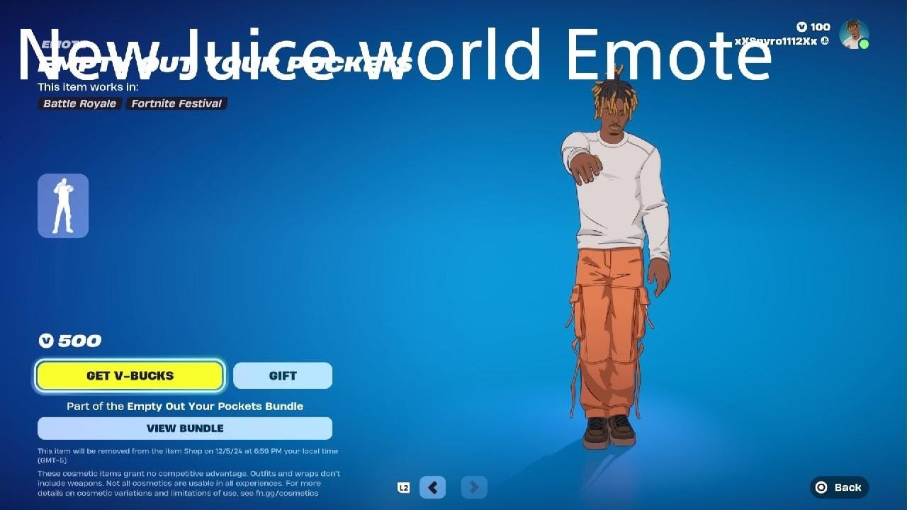 New Juice world Emote - YouTube