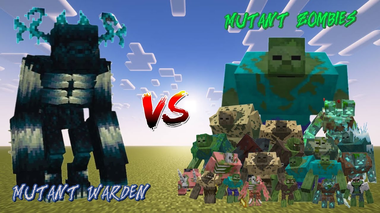 (Mechanicraft) Mutant Warden Vs Mutant Zombies - YouTube