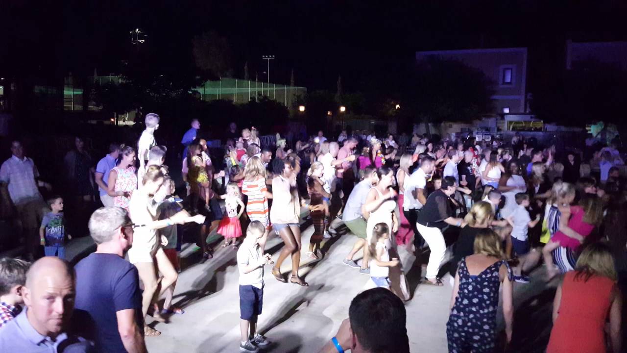 Holiday village Cyprus Aliathon Beach party - YouTube