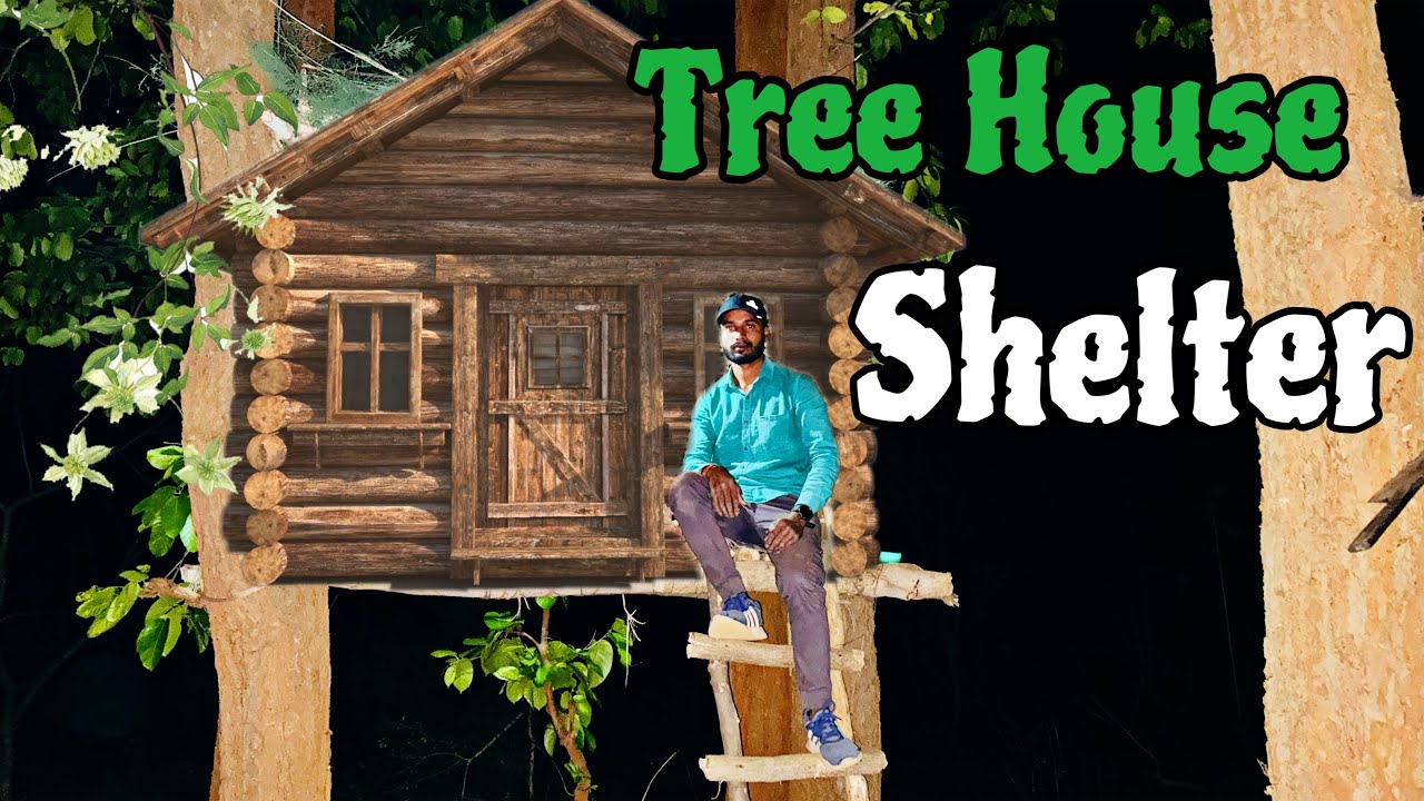 Building a Complete Tree House Survival Shelter in Jungle || Tree House ...