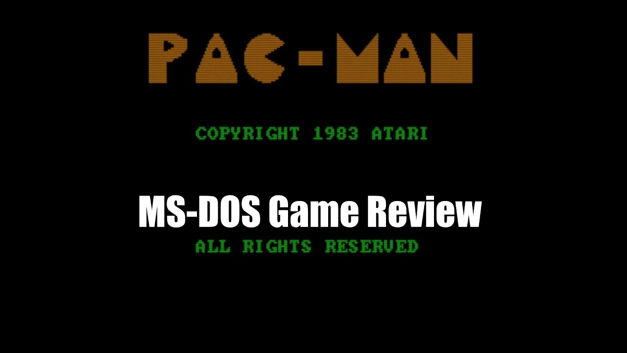 Pacman Atari 1983 - MS-DOS Game Review - YouTube
