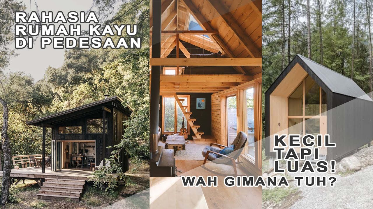 35 DESAIN RUMAH KAYU CABIN HOUSE Mungil Nyaman Cocok untuk Tempat ...