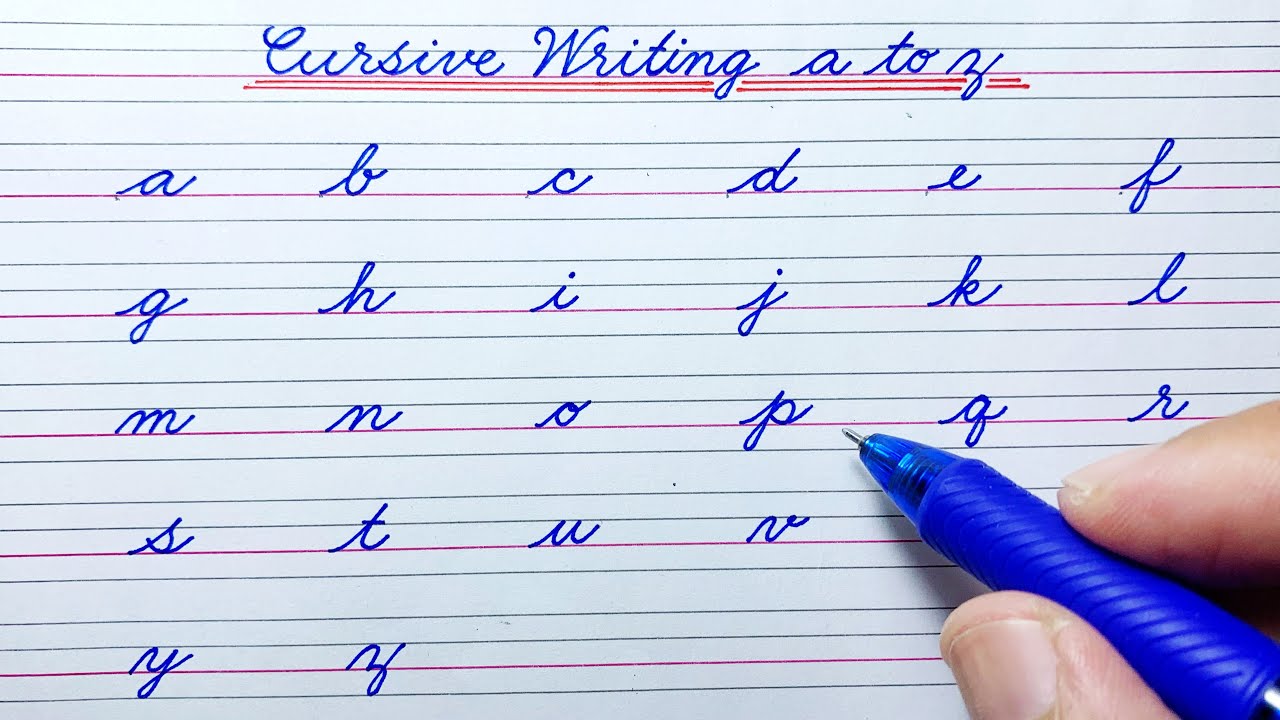 Cursive writing a to z | Cursive abcd | English small letters abc ...