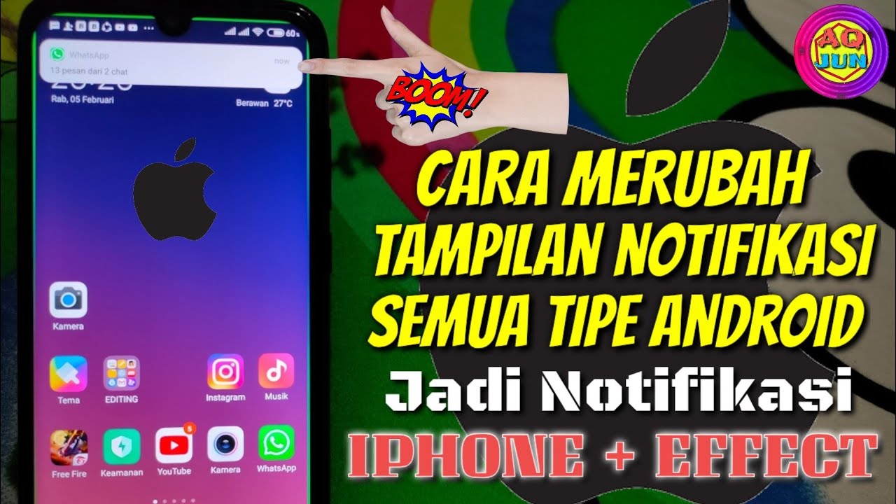 Cara Merubah Tampilan Notifikasi Semua Android Jadi Notifikasi "IPHONE ...