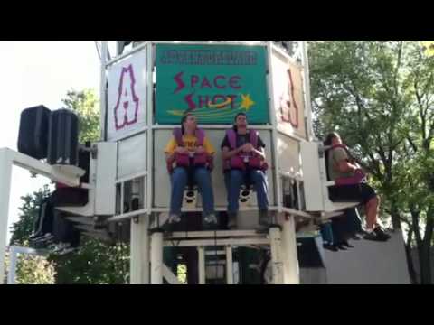 Riding the Space Shot at Adventureland - YouTube