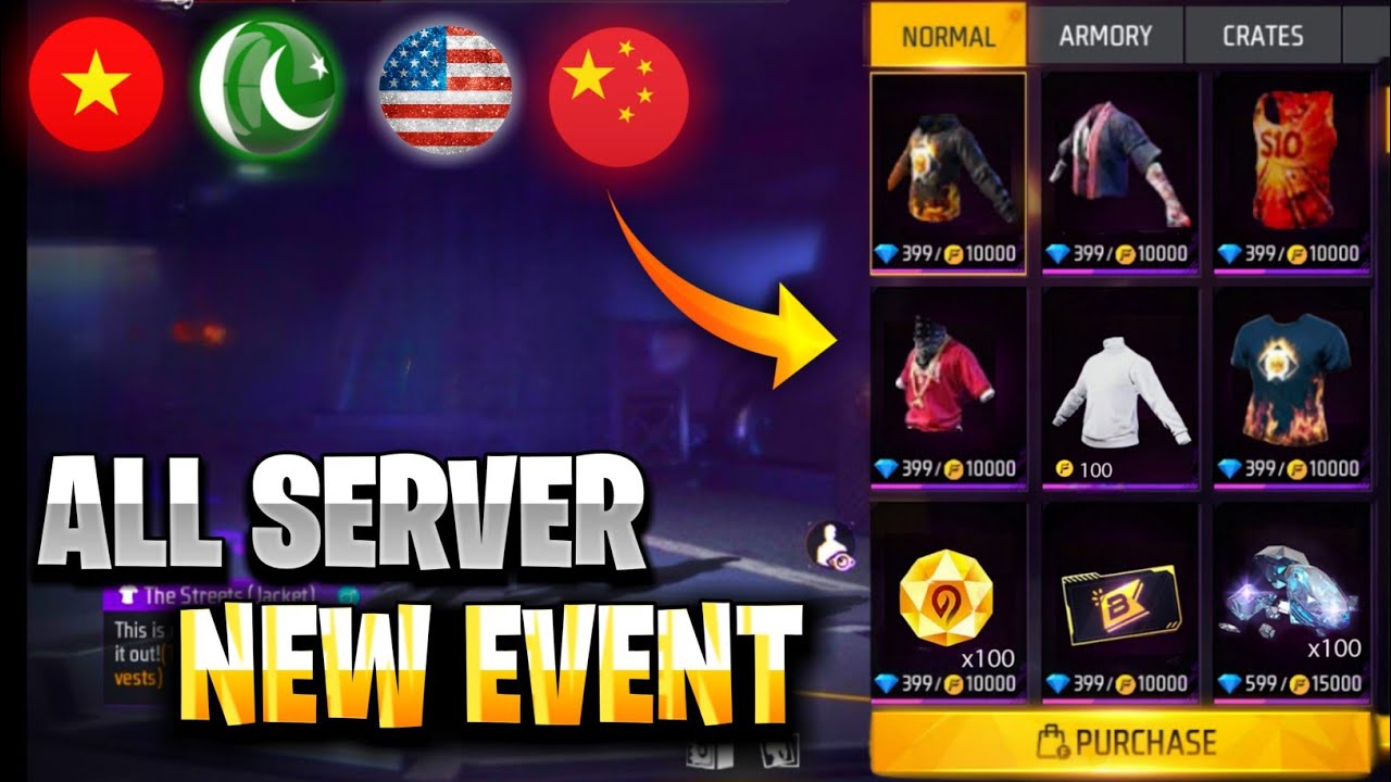 FREE FIRE ALL SERVER NEW EVENT | FREE FIRE NEW UPDATE | FF BT SERVER ...