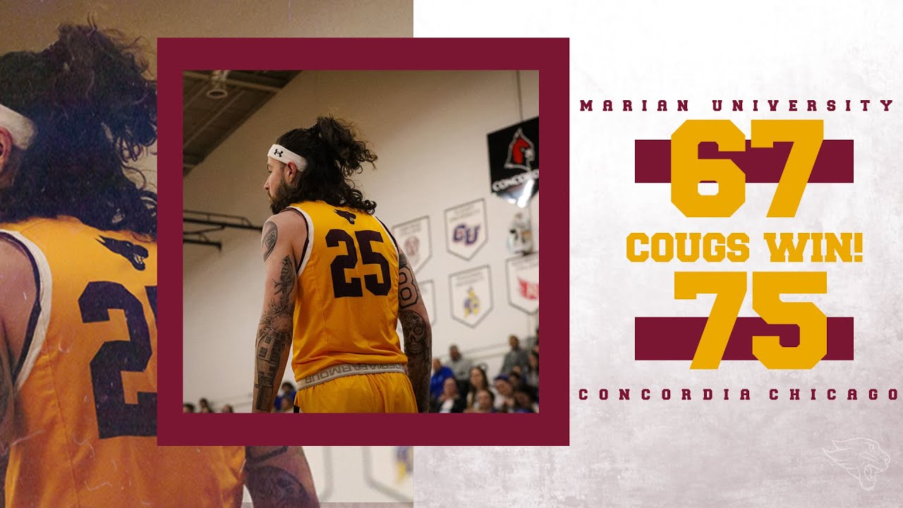 CUC Men's Basketball vs Marian Highlights - YouTube
