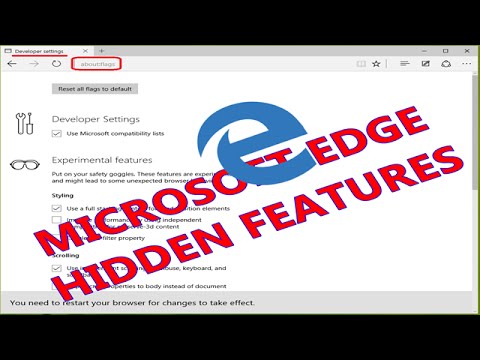 Enable MircoSoft Edge Hidden about:flgas Feature - Windows 10 Hidden ...